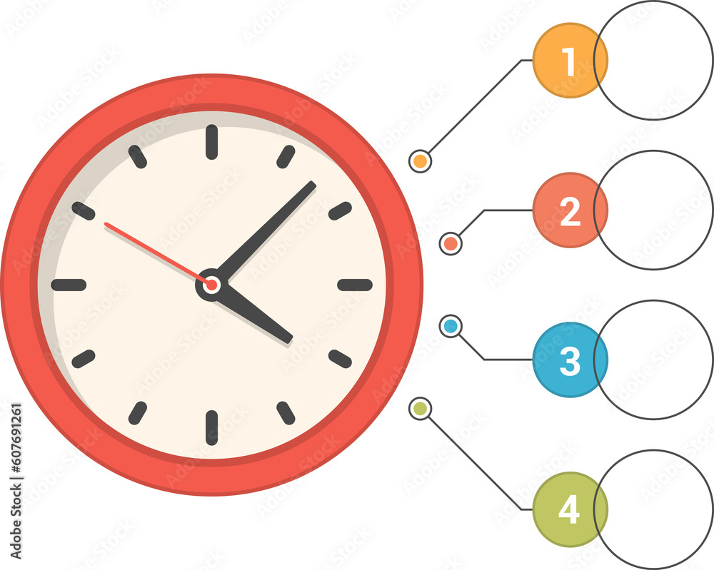 4, banner, brochure, business, chart, circle, clock, color, concept ...