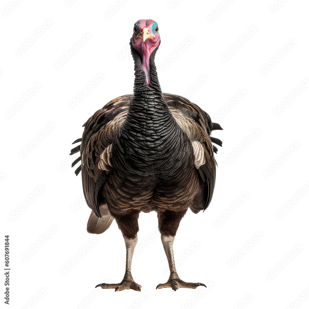Wild turkey bird on a transparant background, PNG, Generative Ai Stock ...