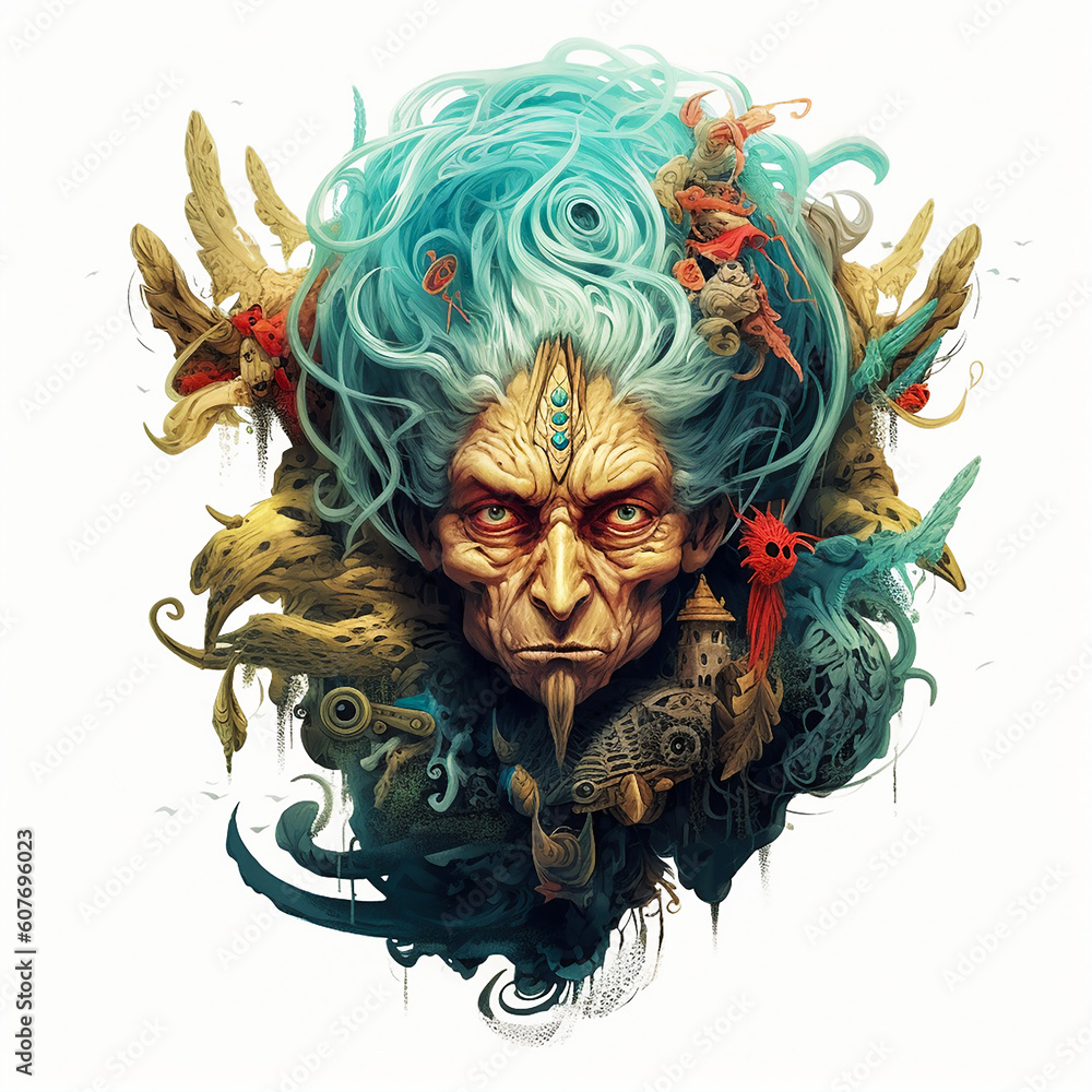 Slavic Folklore Creatures. Generative AI. A digital painting of a ...