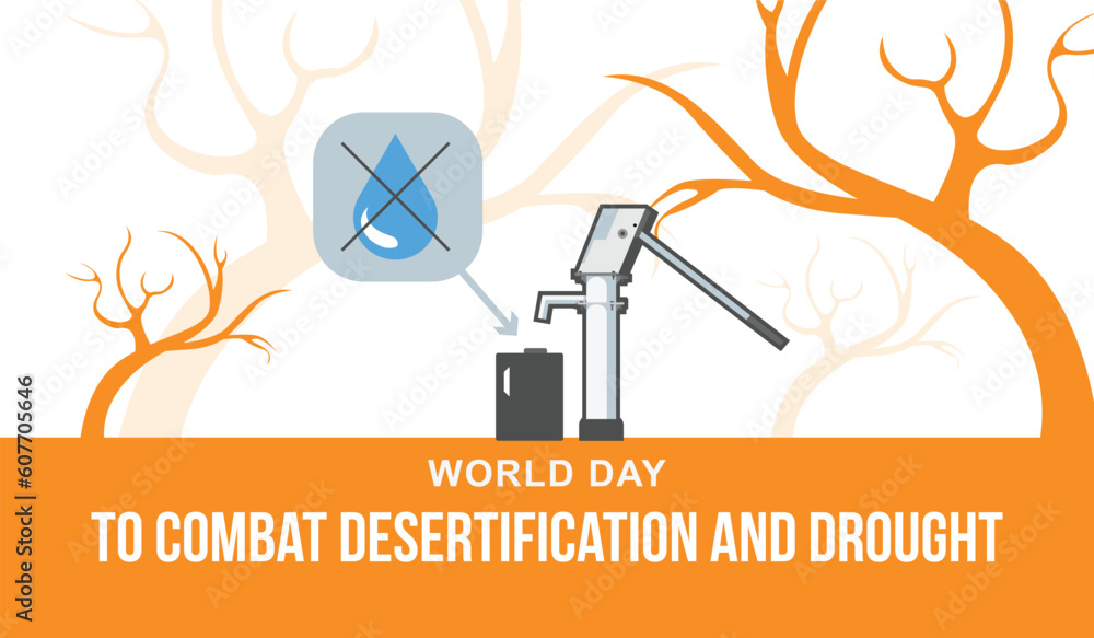 World Day Combat Desertification And Drought. Template for background ...