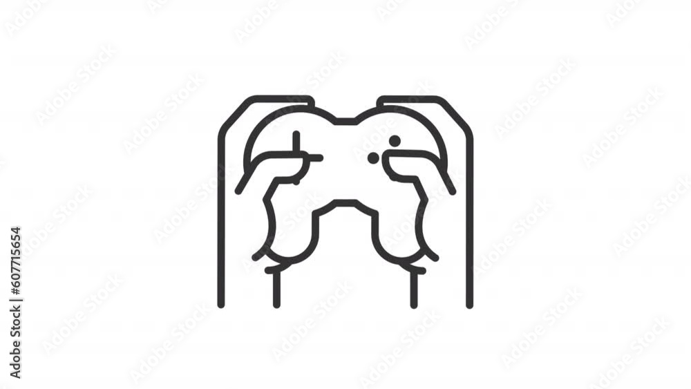 Video game icon animation. Animated line gamer hands with controller ... Video game icon animation. Animated line gamer hands with controller ...