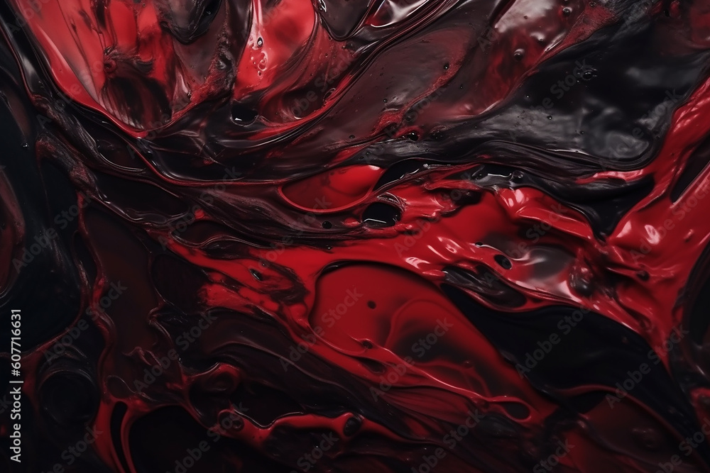 Abstract red and black liquid background for wallpapers and posters and online meetings ...