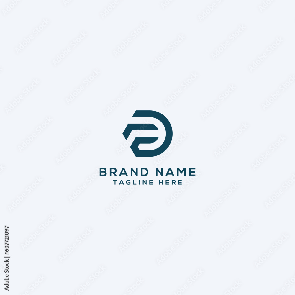 Abstract letter DF FD monogram logo vector template. Initial based ...