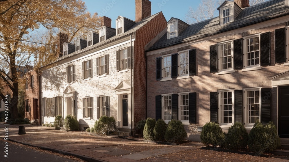 Home architecture design in Traditional Style with Central chimney ...