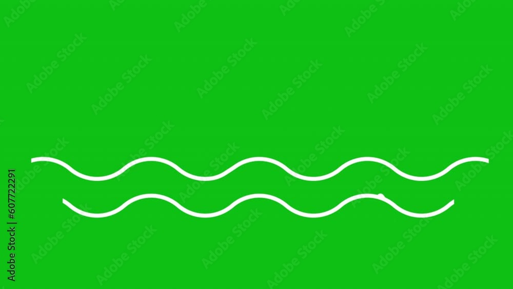 Spawning white icon animation. Animated line fish jumping in water ...