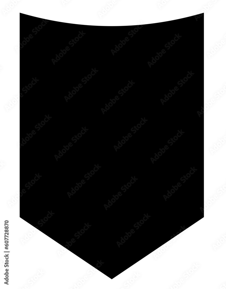 Shield black silhouette vector icon protect and security outline symbol ...