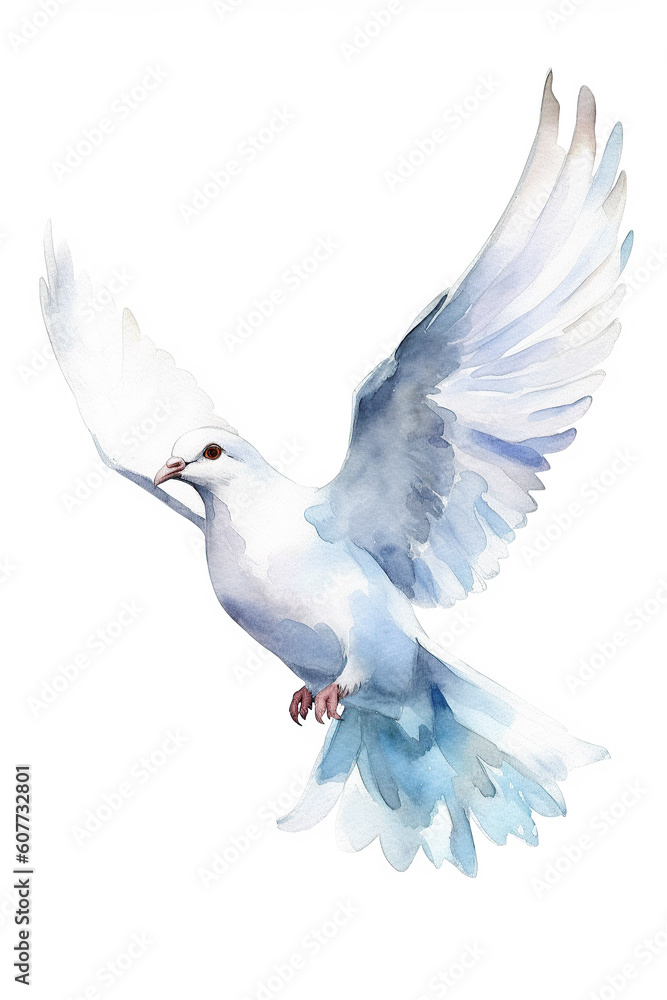 dove watercolor clipart cute isolated on white background Stock ...