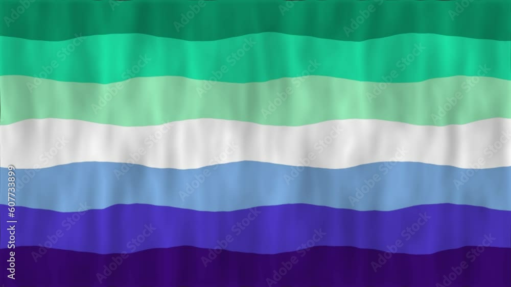 Waving Gay Flag. LGBTQ Symbol. Seamlessly Looping Animation. 4K. Stock ...