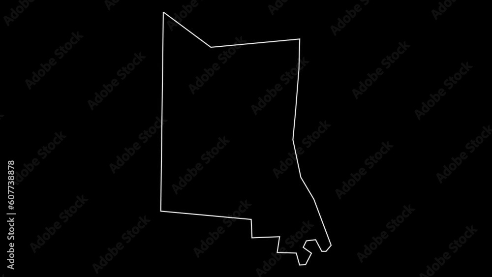 Umm Salal municipality map of Qatar outline animation vídeo do Stock ...