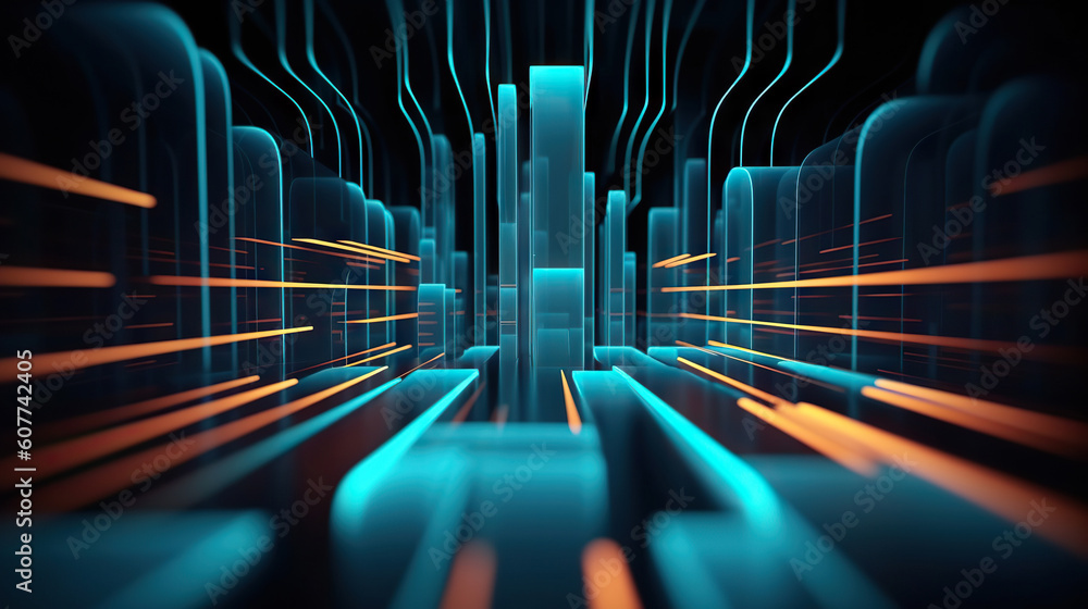 Modern digital abstract 3D background. Can be used in the description ...