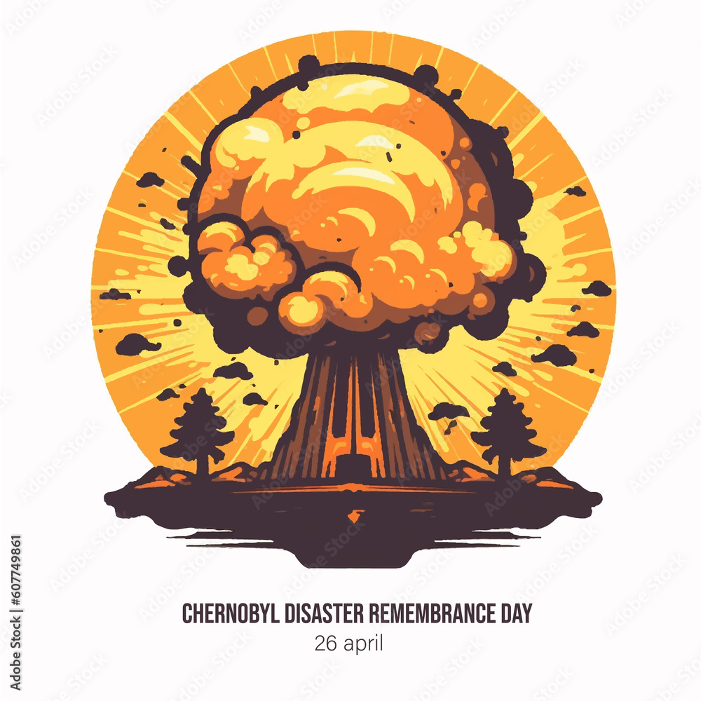 International chernobyl disaster remembrance day background banner or ...