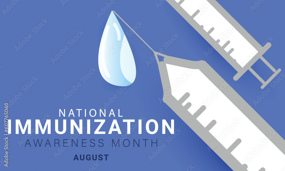National immunization awareness month august. background, banner, card ...