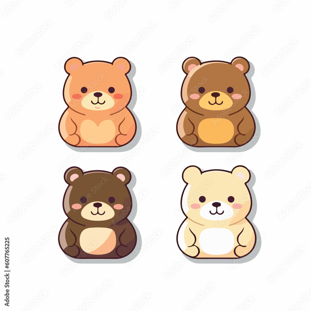 Bear in logo cartoon style. 2d vector illustration in acon style ...