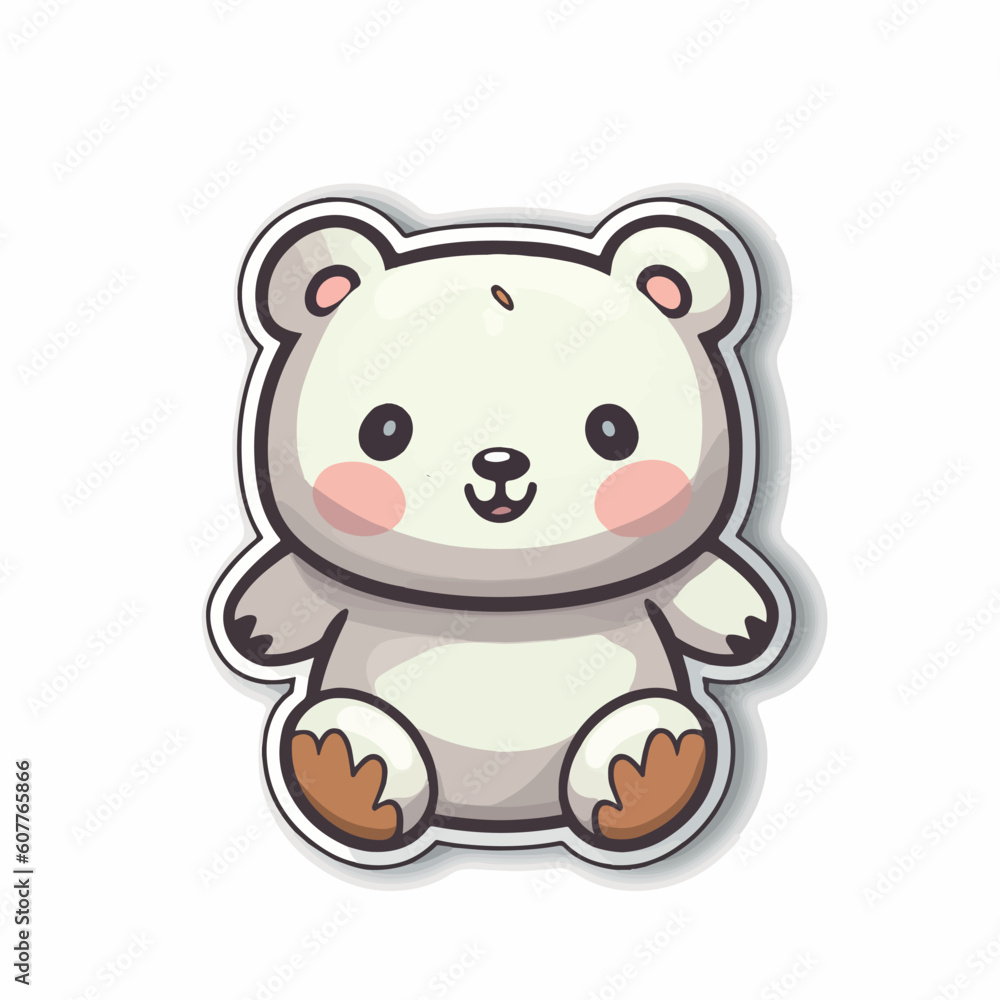 Bear in logo cartoon style. 2d vector illustration in acon style ...