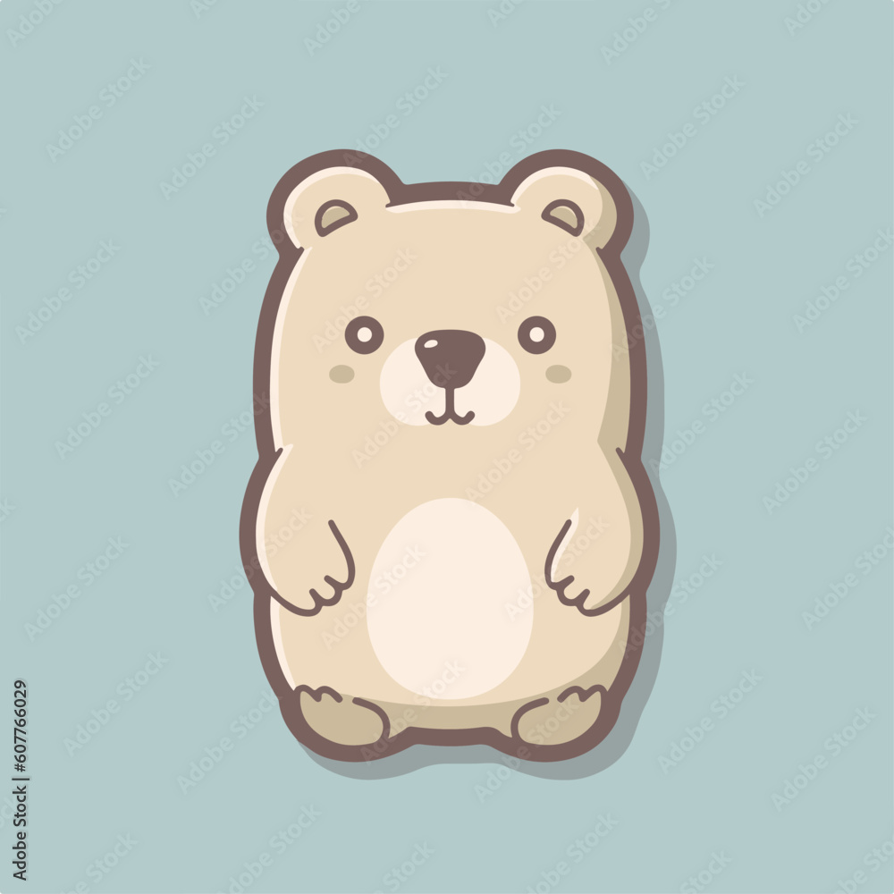 Bear in logo cartoon style. 2d vector illustration in acon style ...