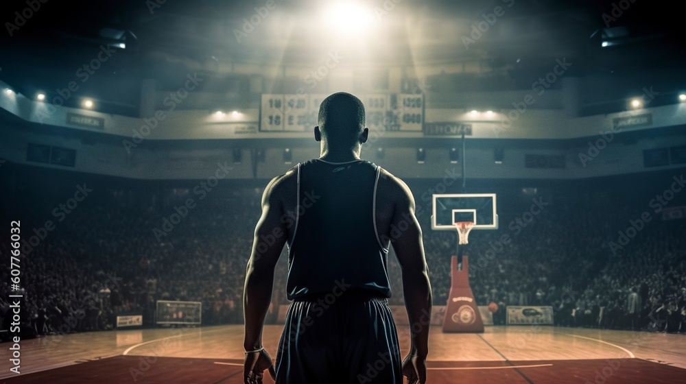Basketball Player, Generative AI, Illustration Stock Illustration ...