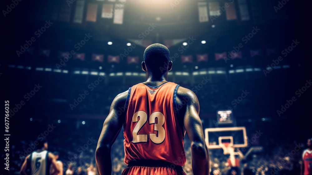 Basketball Player, Generative AI, Illustration Stock Illustration ...