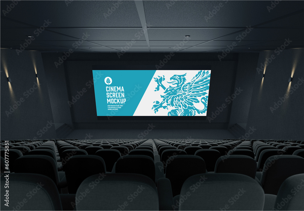 Cinema Screen Mockup Stock Template | Adobe Stock
