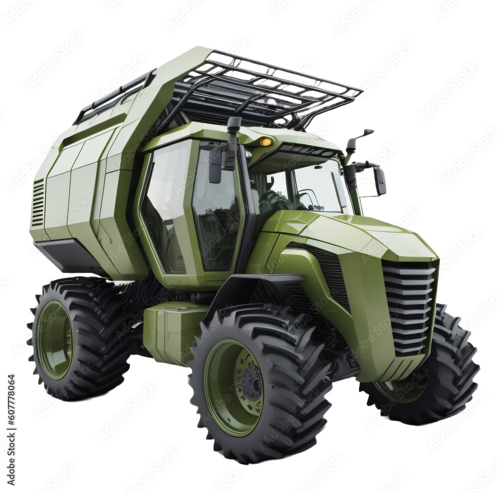 EV Tractor, Future Tractor, Farming vehicle with futuristic design ...