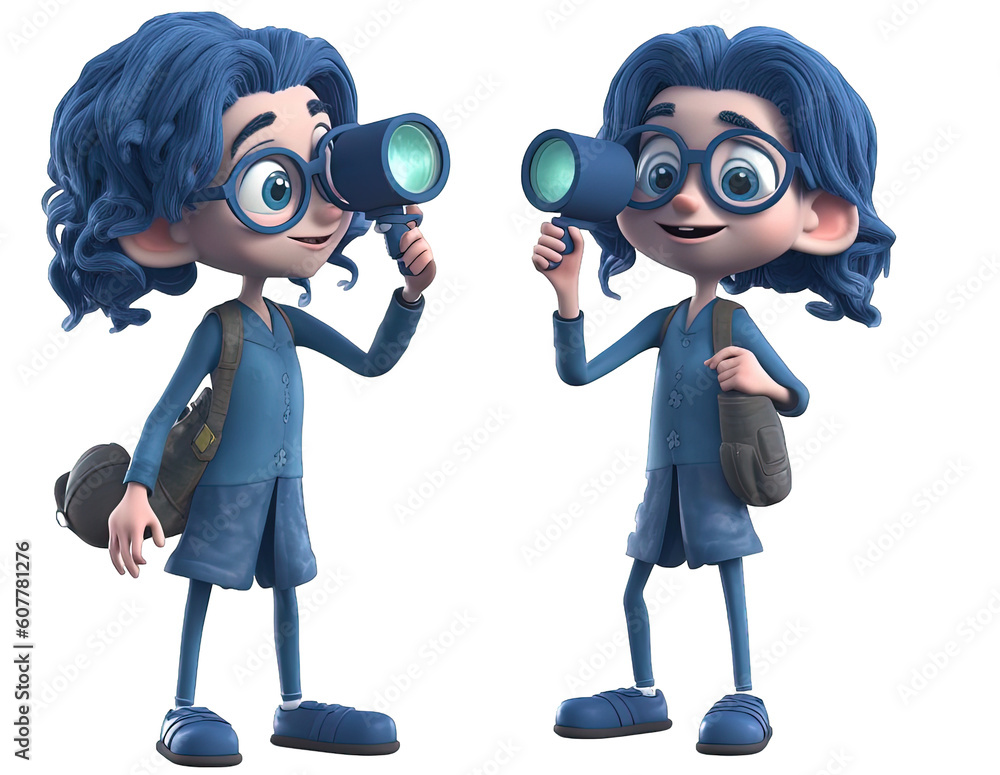 Starla - Night Sky Observer: 3D Model Cartoon Animated Character (AI ...