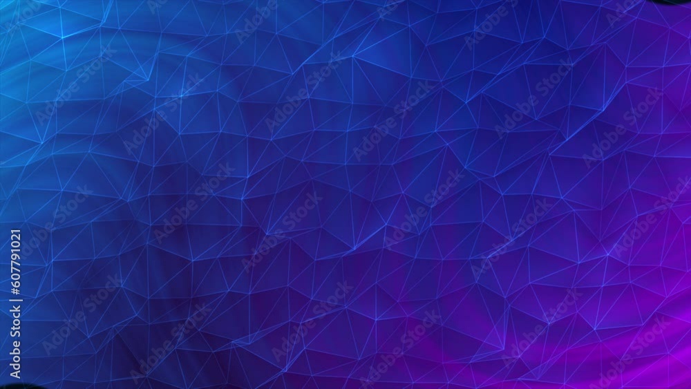 3D animation. Plexus style background. High tech digital technology ...