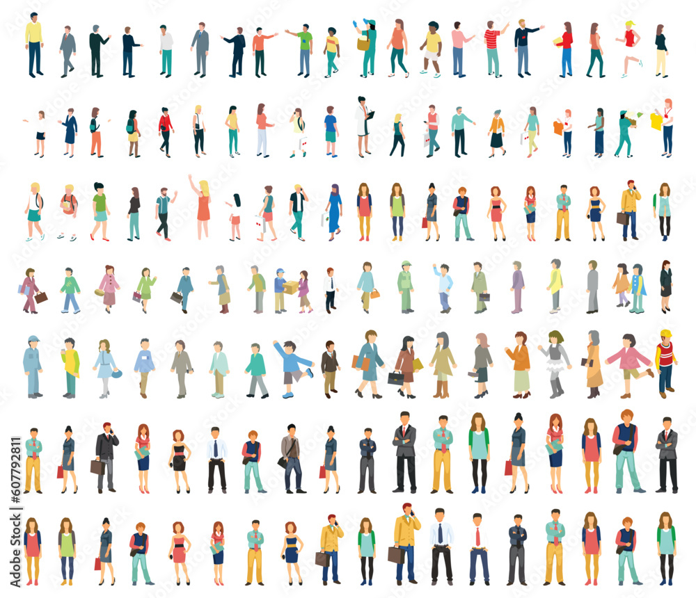 male and female cartoon characters vector illustration. human avatar ...