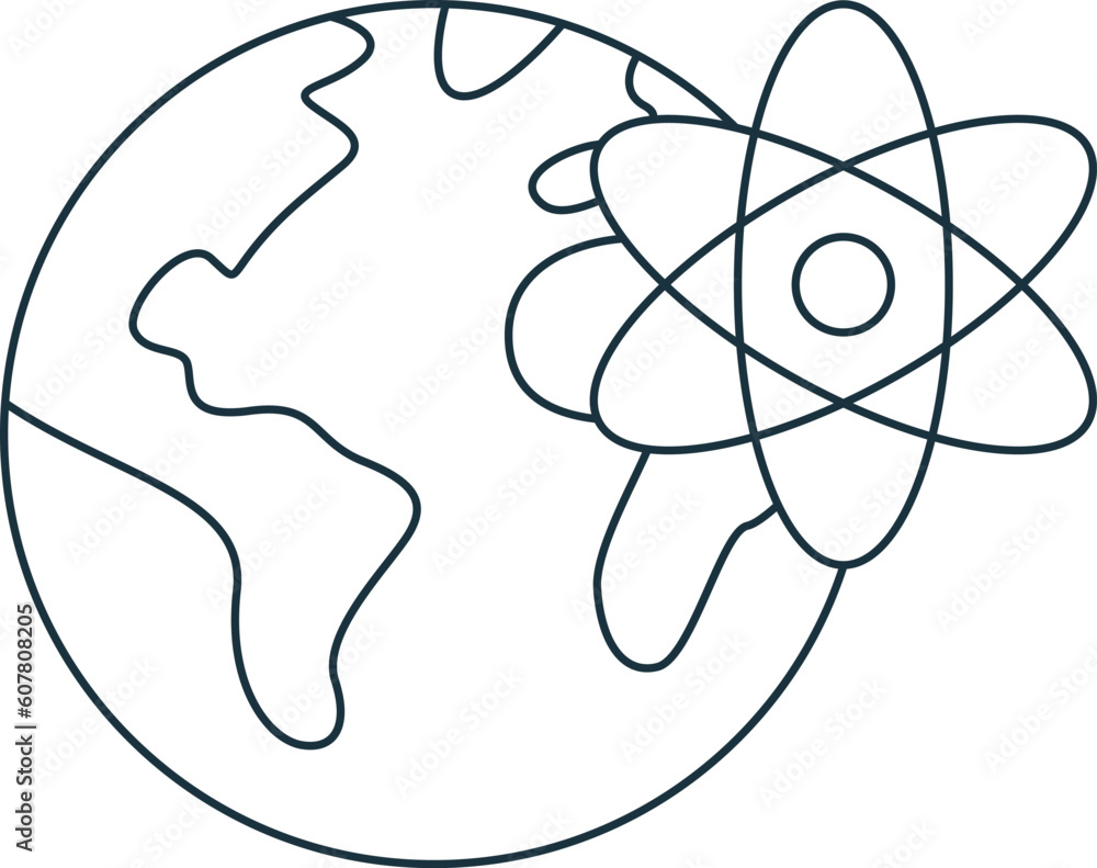 Geophysical icon. Monochrome simple sign from engineering collection ...
