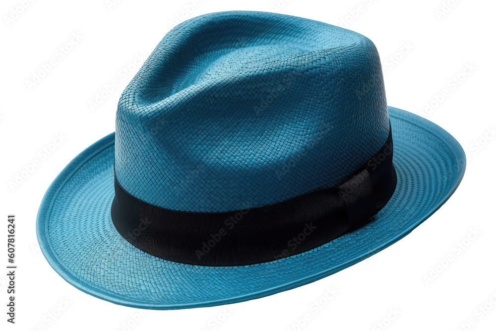 Blue Panama On Isolated Transparent Background, Png. Generative AI ...