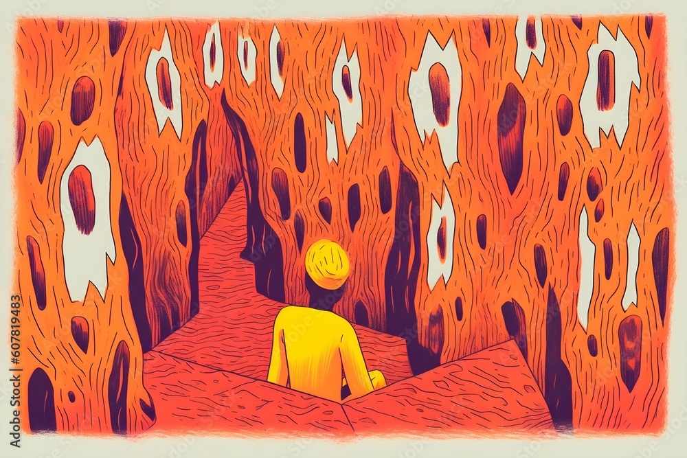 Anxiety Burnout ,Mental breakdown and personal burnout. Woman head ...