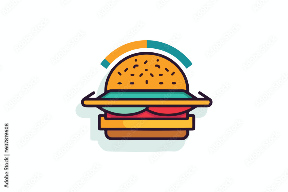 Burgur Logo Icon Vector Illustration PNG Image - Fast Food Restaurant ...