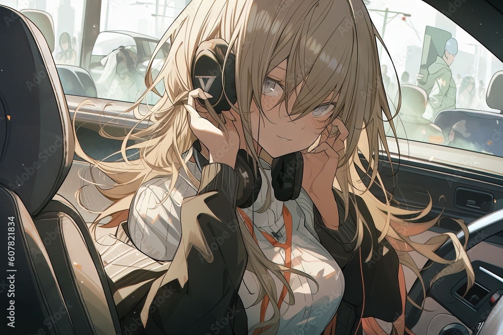 Taxi driver anime girl takes on the challenge of transporting ...