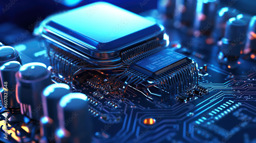 future industrial chip cpu robotic high tech Super Computer Processor ...