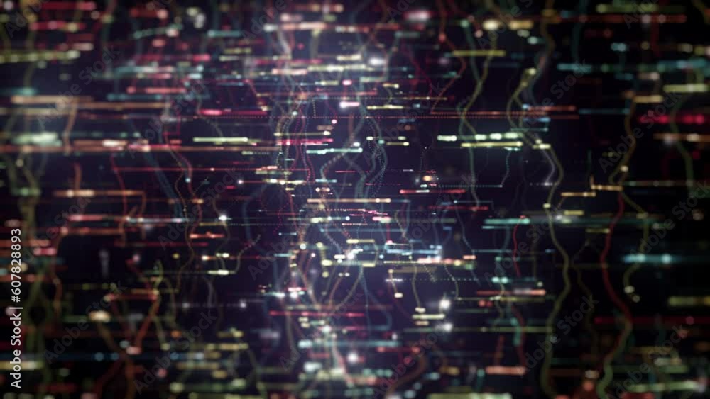 Abstract Digital Data Technology Background/ 4k animation of an abstract high technology ...