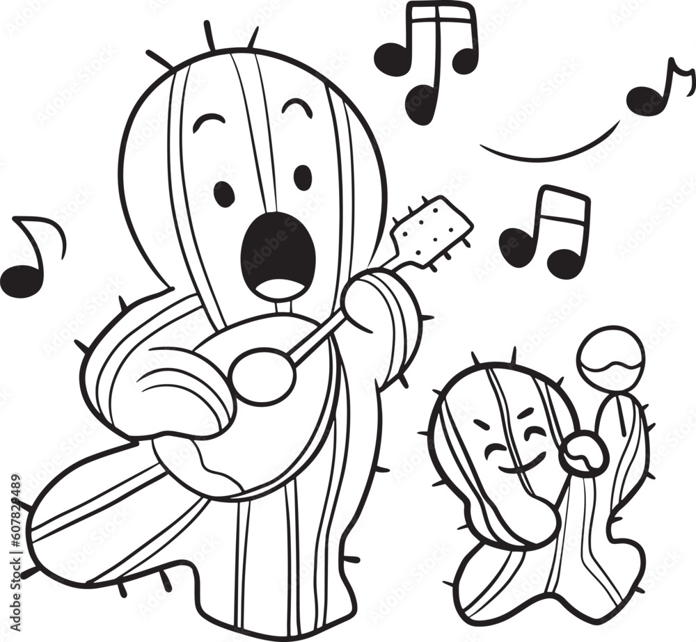 Vetor do Stock: cactus cartoon cute kawaii anime illustration clipart ...