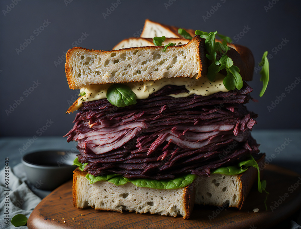 Mega Beef Delight: The Ultimate Sandwich Sensation - Delicia de Carne ...