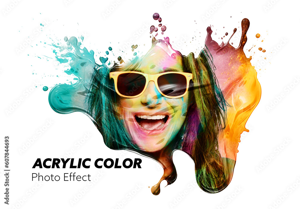 Acrylic Color Effect Stock Template | Adobe Stock