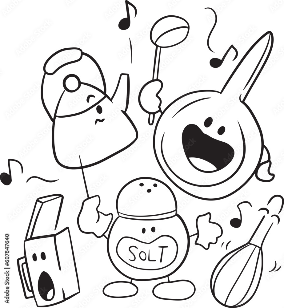 cartoon doodle kawaii anime coloring page cute illustration clipart ...