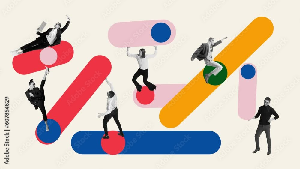 Employees working on current tasks, deadlines and finishing projects ...