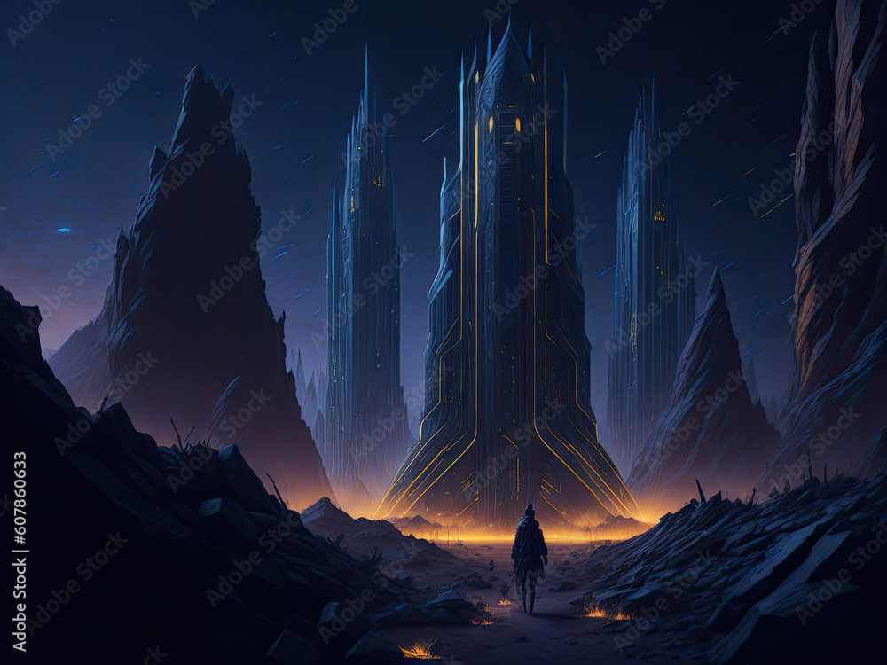 Generative Ai, AI Generated art, beautiful sci-fi city landscape, sci ...