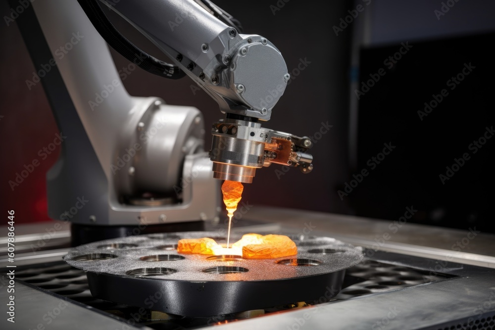 3d printing and additive manufacturing robot manipulating metal parts ...
