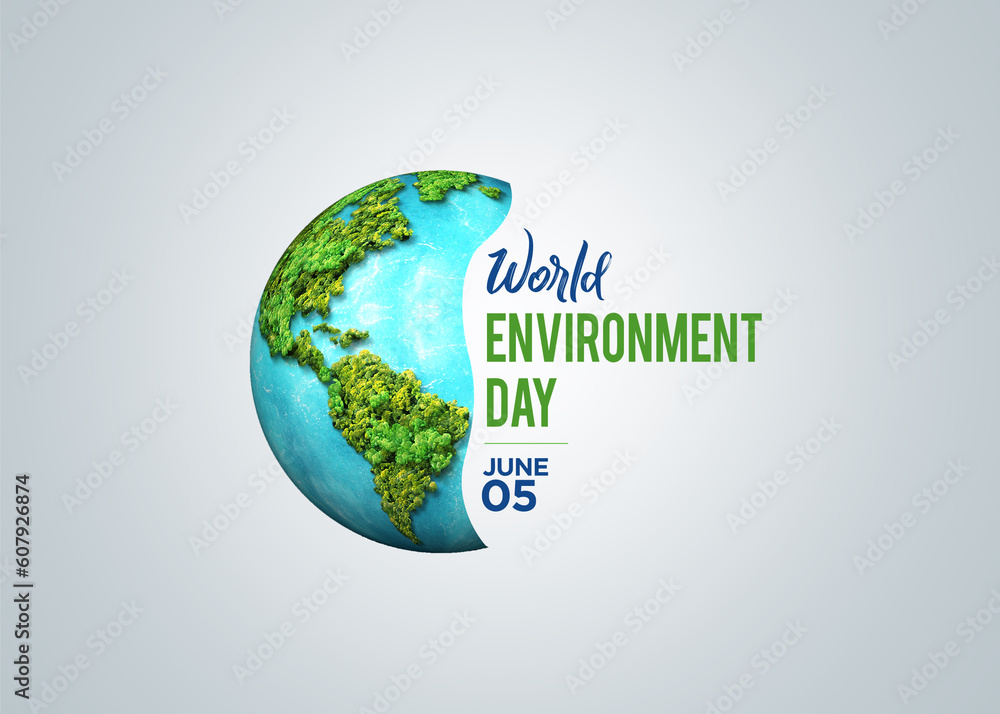 World Environment day concept 3d design 2023. Happy Environment day, 05 ...