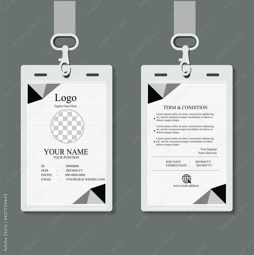 Modern and clean business id card template. professional id card design ...