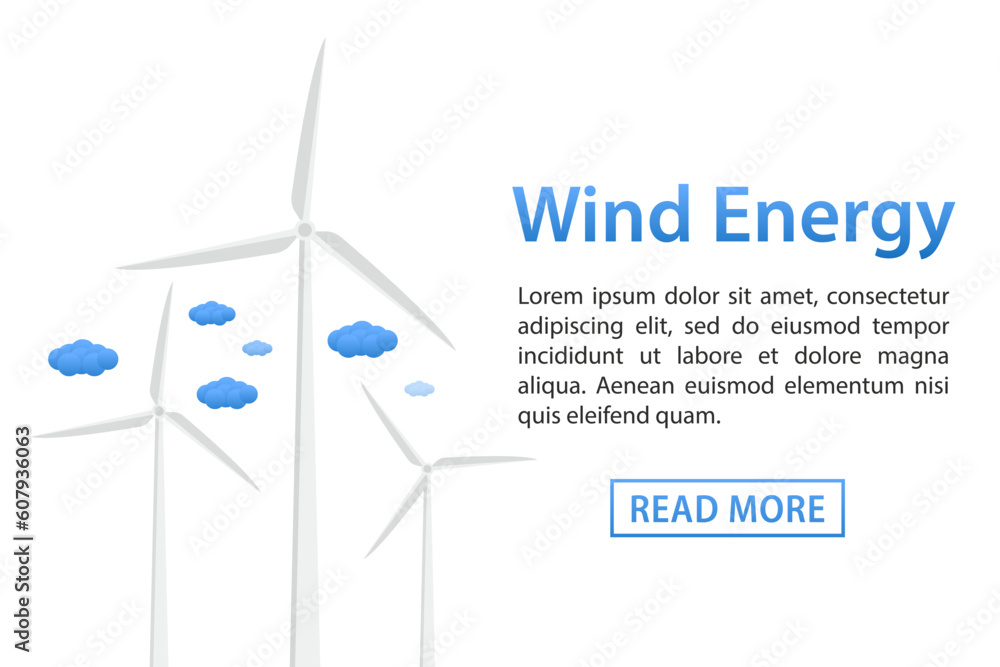 Turbine wind power green energy electricity concept wind energy plant ...