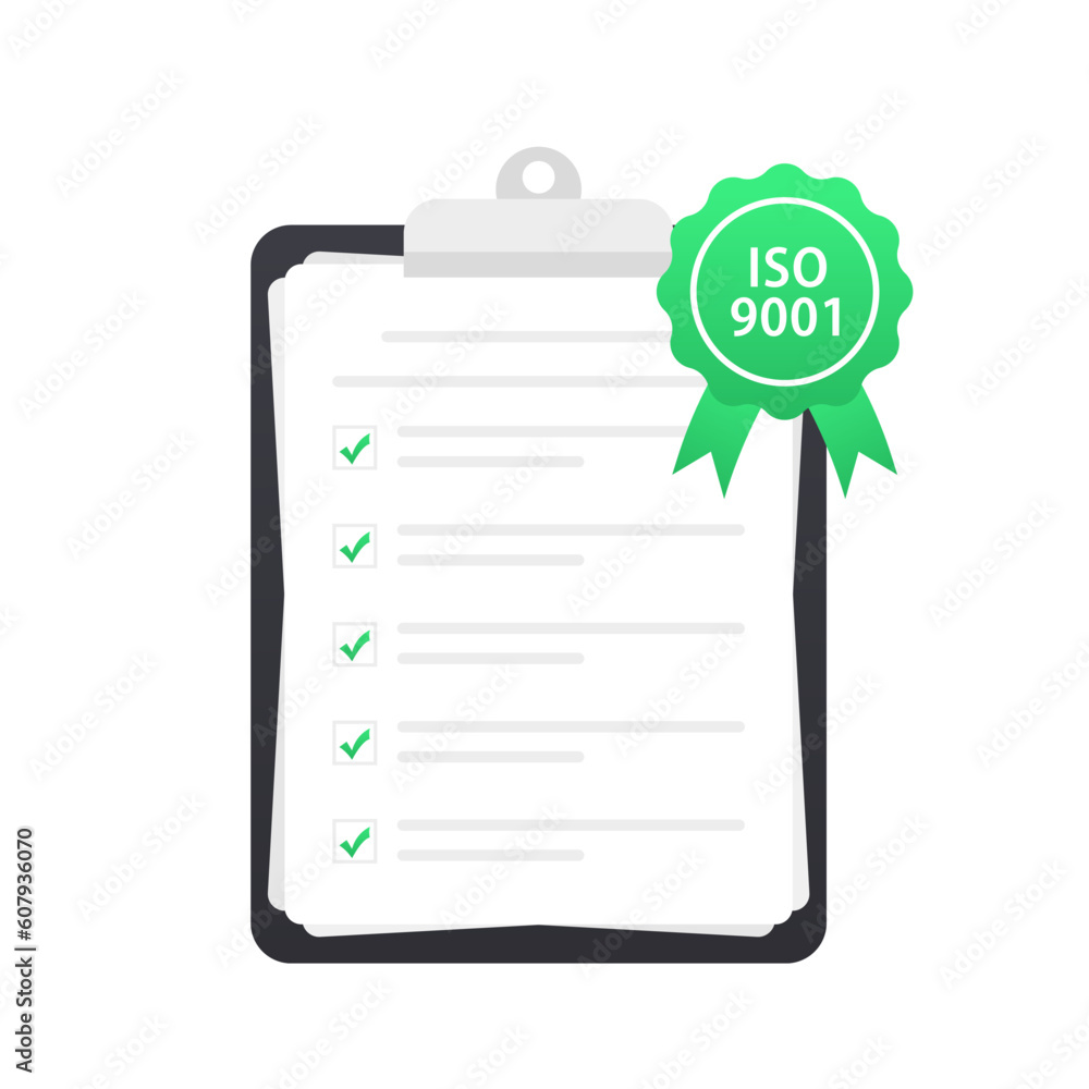 Standard for quality control. Quality management system checklist in ...