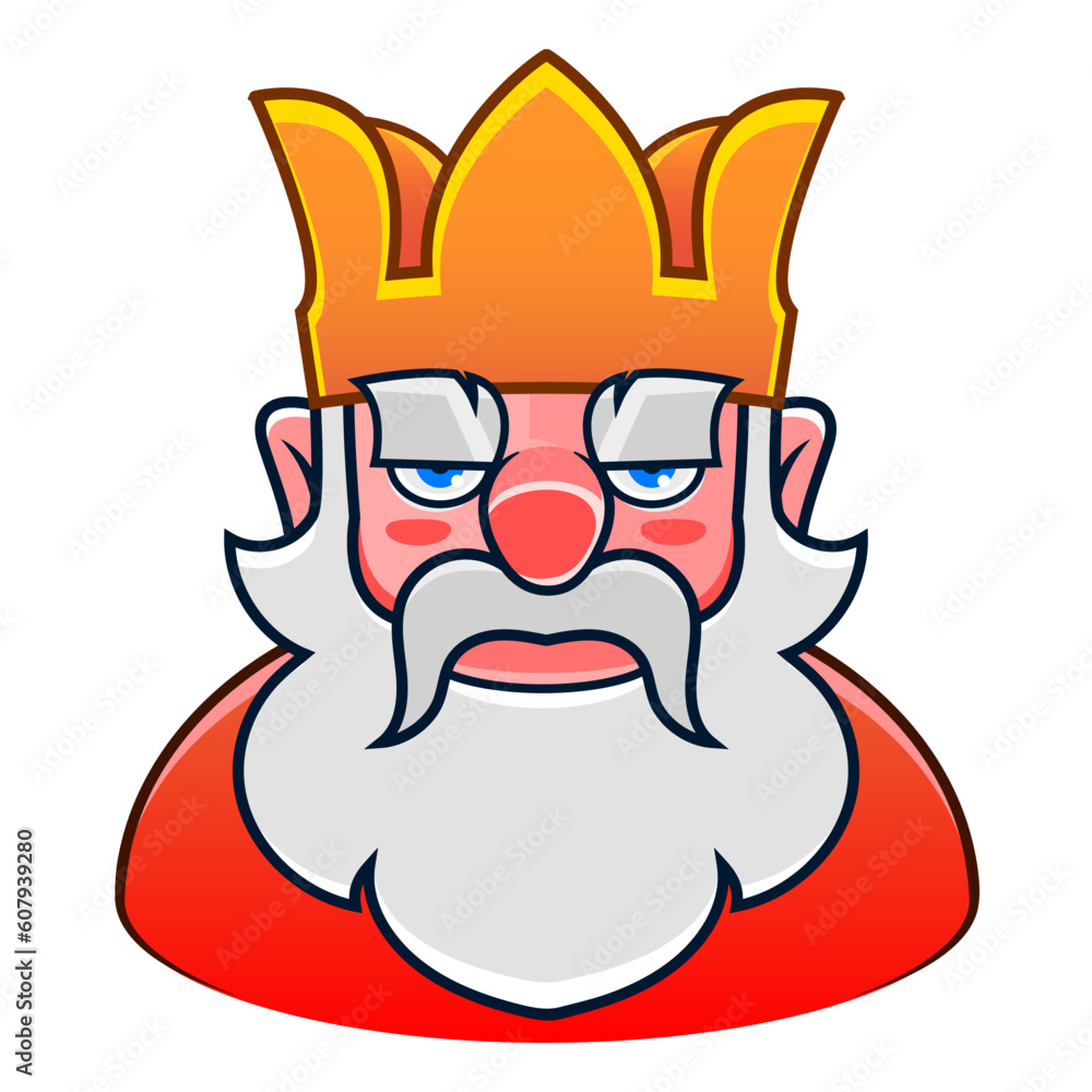 Vecteur Stock King cartoon vector illustration isolated in white ...