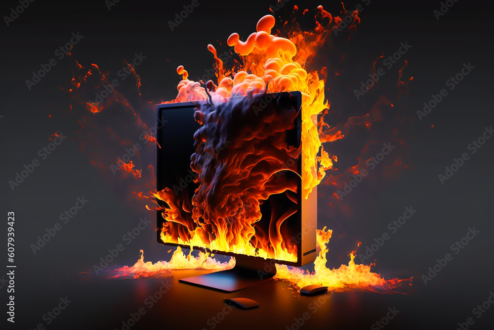 The computer is on fire. Online backlash, social media outrage, social ...