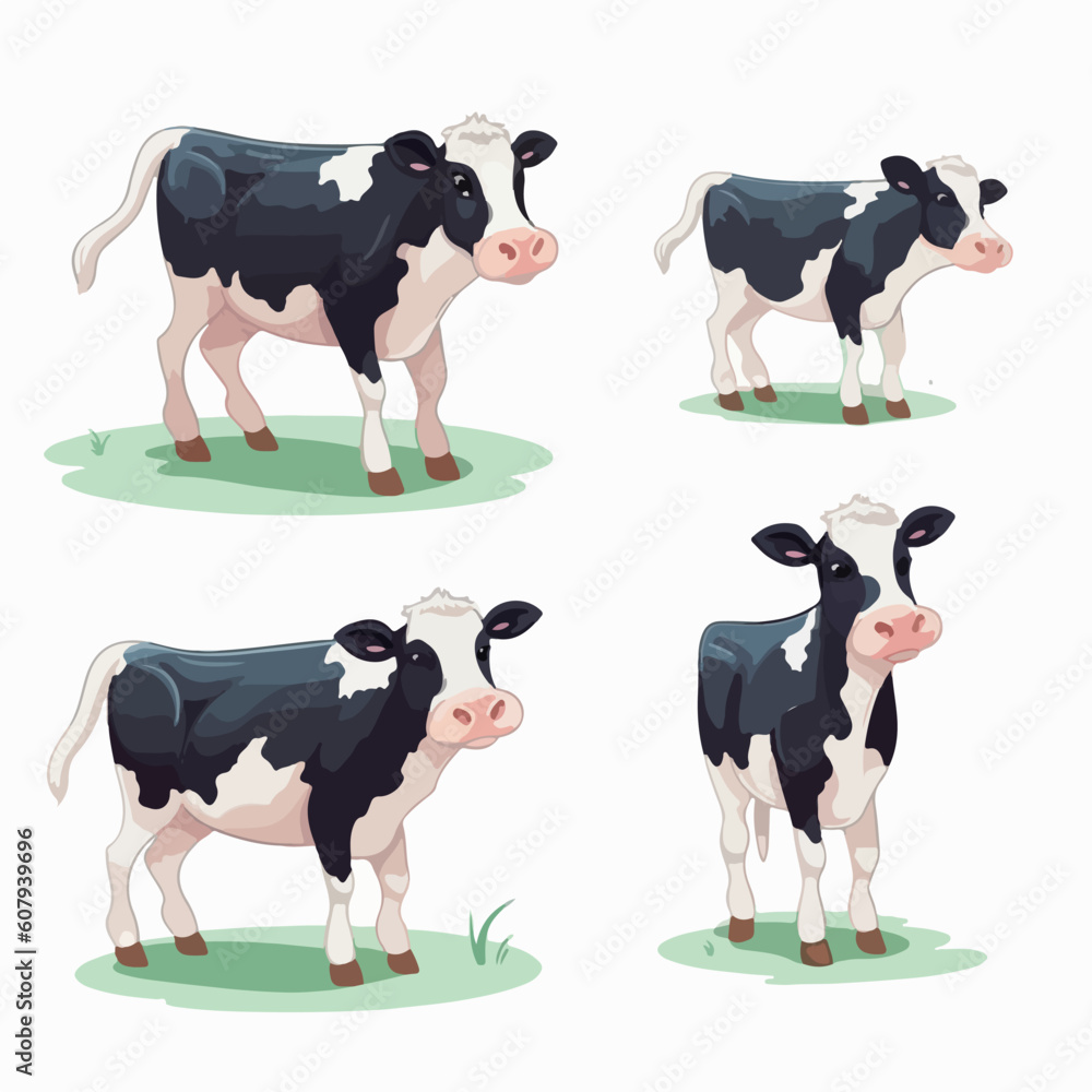 Photo & Art Print Charming cow illustrations capturing their gentle and ...