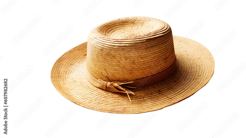straw hat on transparent background png Stock Illustration | Adobe Stock