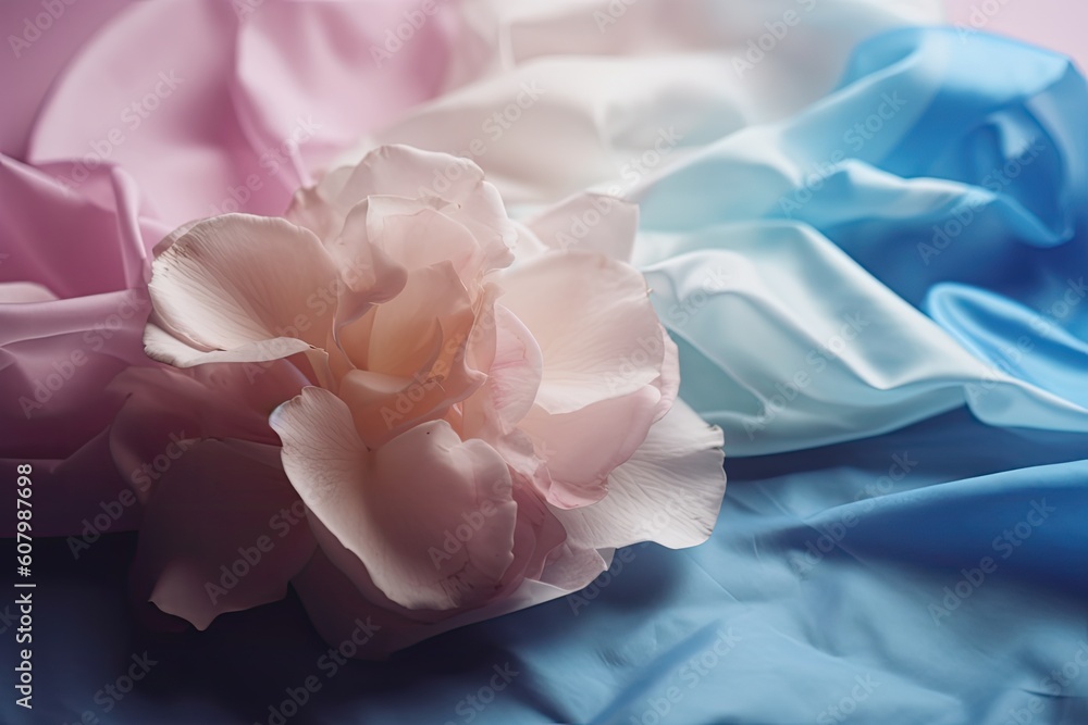 Composition of transgender pride flag of blue, pink, white colors with ...