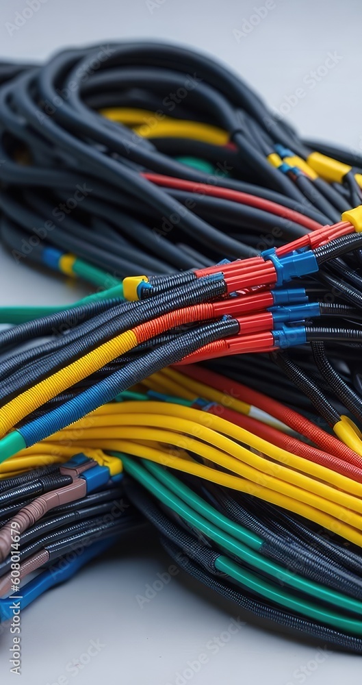 Colorful wire harness and plastic connectors for vehicles, automotive ...